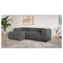 Ecksofa s.Oliver "EMMERIK Designersofa, L-Form mit Wellenfederung, B/T/H: 260/155/73 cm", grau (anthrazit), B:259,5cm H:73cm T:155cm, 100% Polyester, Sofas, Ecksofa, hoher Sitzkomfort, gem&uuml;tlich und modern, auch in Cord