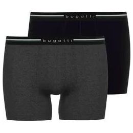 Lange Unterhose Bugatti "Neapel", Herren, Gr. 7 (XL), schwarz, Single Jersey, Obermaterial: 95% Baumwolle, 5% Elasthan, k&ouml;rpernah, Unterhosen Lange Unterhose, bequem, lang, eng, atmungsaktiv, Baumwollmix, elastisch, basic