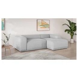 Ecksofa s.Oliver "EMMERIK Designersofa, L-Form mit Wellenfederung, B/T/H: 260/155/73 cm", grau (hellgrau), B:259,5cm H:73cm T:155cm, 100% Polyester, Sofas, Ecksofa, hoher Sitzkomfort, gem&uuml;tlich und modern, auch in Cord