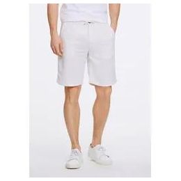 Shorts Junk De Luxe "Leinenshorts Relaxed Fit", Herren, Gr. L, wei&szlig; (optical wei&szlig;), Obermaterial: 55% Baumwolle, 45% Leinen, relaxed fit, Hosen Shorts