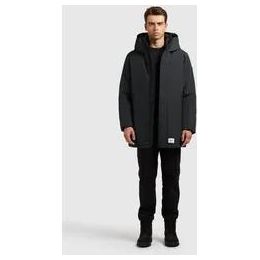 Anorak Khujo "KANN2", Herren, Gr. M, obrage grau, 85% Polyester, 15% Baumwolle, unifarben, regular fit Po-bedeckend, eingesetzt elastischer Bund mit Windstopper, Jacken