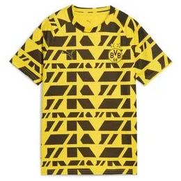 Trainingsshirt Puma "Borussia Dortmund Aufw&auml;rmtrikot Jugendliche", M&auml;dchen, Gr. 176, gelb (faster gelb schwarz), Obermaterial: 100% Polyester, bedruckt, regular fit, Rundhals, Shirts