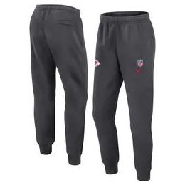 Jogginghose Nike "Nike Jogginghose Kansas City Chief Nike Club Fleece Team Issue", Damen, Gr. XL, US-Gr&ouml;&szlig;en, grau, Sweatware, 80% Baumwolle, 20% Polyester, Hosen Jogginghose