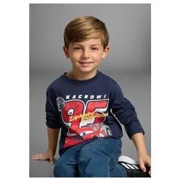 Langarmshirt Kidsworld "CARS Lightning McQueen - Disney Shirt", Jungen, Gr. 128/134, marine, Single Jersey, Obermaterial: 100% Baumwolle, bedruckt, Basic normal, Rundhals, Shirts Langarmshirt, Disney Shirt : CARS