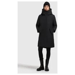 Kurzmantel Khujo "WEBB", Damen, Gr. XS, port blau, Canvas, 100% Polyester, unifarben, eingesetzt elastischer Bund mit Windstopper, M&auml;ntel Kurzmantel