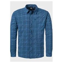 Sch&ouml;ffel Outdoorhemd SCH&Ouml;FFEL "Hiking Shirt Style Yekuro MNS", Herren, Gr. 54, Normalgr&ouml;&szlig;en, blau (0840, blau), Oberstoff: 81% Polyester, 14% Nylon, 5% Elasthan, V-Ausschnitt, Hemden