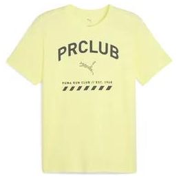 Trainingsshirt Puma "RUN CLUB Graphic Mesh T-Shirt Herren", Herren, Gr. XXL, gold moon gelb, Obermaterial: 6% Elasthan, 94% Polyester, clean, regular fit, Rundhals, Shirts