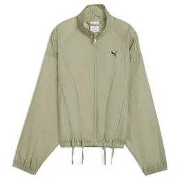 Trainingsjacke Puma "DARE TO Oversized Gewebte Jacke Damen", Damen, Gr. XL, gr&uuml;n (lux army gr&uuml;n), Obermaterial: 100% Nylon; Seitentasche &ndash; Oben: 100% Polyester, Jacken Trainingsjacke