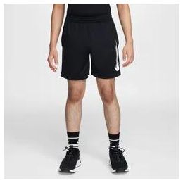 Trainingsshorts Nike "B NK DF MULTI SHORT HBR", Kinder, Gr. L, N-Gr, schwarz, wei&szlig;, wei&szlig;, Obermaterial: 100% Polyester, Hosen, sportlicher Stil, f&uuml;r Fitness, aus Polyester, ca. 10 cm Innennaht