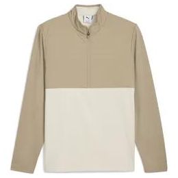 Steppjacke Puma "CLOUDSPUN Tech Hybrid Golfshirt mit Rei&szlig;verschluss bis zum Hals", Herren, Gr. XXL, ice coffee beige, Obermaterial: 77% Polyester, 23% Elasthan. F&uuml;llung: 100% Polyester. Decklage: 100% Polyester. Einsatz: 11% Elasthan, 89% Polyester, Jacken Steppjacke