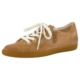 Sneaker Paul Green "Paul Green Sneaker Veloursleder", Damen, Gr. 40,5, hellbraun, Veloursleder, Schuhe Sneaker