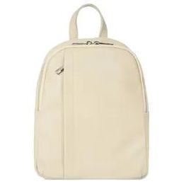 Cityrucksack Samantha Look, Damen, Gr. B/H/T: 29cm x 9cm, onesize, beige, Leder, Rindsleder, Rucks&auml;cke Cityrucksack, Echt Leder, Made in Italy