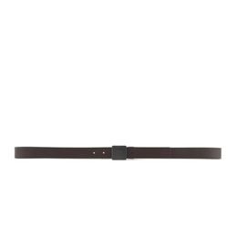 Emporio Armani G&uuml;rtel - Reversible Leather Belt With Metal Logo Plate - Gr. ONE SIZE - in Braun - f&uuml;r Damen
