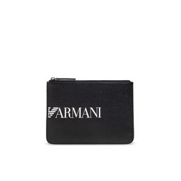Emporio Armani Crossbody Bags - Textured Leather Hand Bag With Bold Logo Prints - Gr. unisize - in Schwarz - f&uuml;r Damen