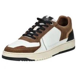 Sneaker Bullboxer "Bullboxer Sneaker Leder", Herren, Gr. 41, braun (wei&szlig;, braun), Leder, Schuhe Sneaker