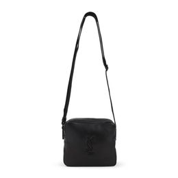 SAINT LAURENT Hobo Bags - Structured Black Nappa Leather Crossbody Bag - Gr. unisize - in Schwarz - f&uuml;r Damen