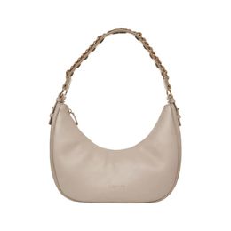 Liu Jo Hobo Bags - Half-Moon Leather Handbag With Chain Strap - Gr. unisize - in Beige - f&uuml;r Damen