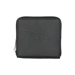 Y-3 Portemonnaies - All-Around Zip Crinkle Leather Wallet - Gr. unisize - in Grau - f&uuml;r Damen