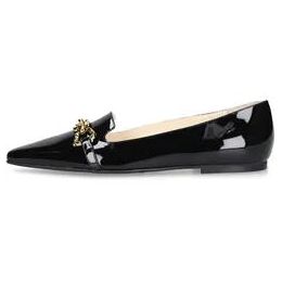 Loafer Henry Stevens "Madison HVL", Damen, Gr. 40, schwarz, Lackleder, Schuhe Loafer, Damen Pump mit Absatz handgefertigt, Lederschuh