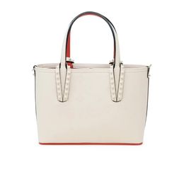Christian Louboutin Shopper & Totes - Leche Leather Cabata E/W Mini Calf Paris Loubinthe - Gr. unisize - in Wei&szlig; - f&uuml;r Damen