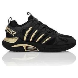 Sneaker Plein Sport "Lo-Top Turnschuhe", Damen, Gr. 42, Normalschaft, 0293, schwarz, lightgold, Schuhe Sneaker