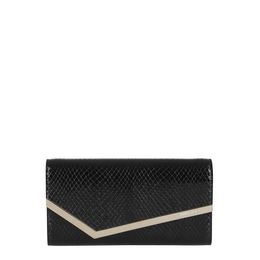 Jimmy Choo Clutches - Snake-Print Leather Clutch With Gold Accents - Gr. unisize - in Schwarz - f&uuml;r Damen