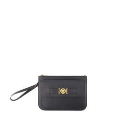 Versace Crossbody Bags - Small Medusa Biggie Clutch - Leather - Black - Gr. unisize - in Schwarz - f&uuml;r Damen
