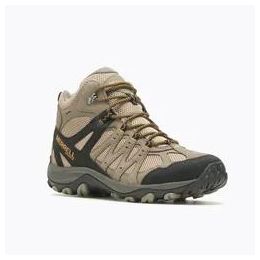 Wanderschuh Merrell "ACCENTOR 3 MID WP", Herren, Gr. 46, braun (pecan), Leder, Textil, Schuhe Wanderschuh, wasserdicht