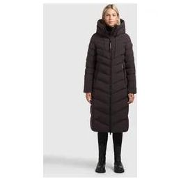 Steppmantel Khujo "STOANE2", Damen, Gr. S, moody plum, 100% Polyester, unifarben, eingesetzt elastischer Bund mit Windstopper, M&auml;ntel Steppmantel