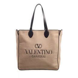 Valentino Garavani Shopper - Big Tote Bag With Logo - Gr. unisize - in Beige - f&uuml;r Damen