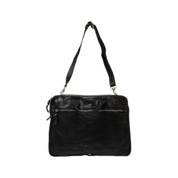 Campomaggi Laptoptaschen - Rectangular Black Leather Work Bag With Multiple P - Gr. unisize - in Schwarz - f&uuml;r Damen