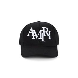 Amiri Caps & M&uuml;tzen - Structured Black Cotton Cap With Bold Embroidered - Gr. ONE SIZE - in Schwarz - f&uuml;r Damen