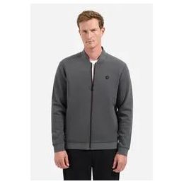 Sweater NO EXCESS "NO EXCESS Bomberweste von Timeless Basics", Herren, Gr. S, schwarz steel, 49% Polyester, 45% Baumwolle, 6% Elasthan, Sweatshirts Sweater