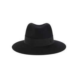MAISON MICHEL Caps & M&uuml;tzen - Black Wool Hat With Wide Brim - Gr. M - in Schwarz - f&uuml;r Damen