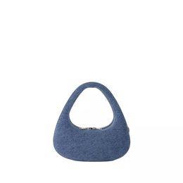 Coperni Crossbody Bags - Swipe Baguette Bag - Canvas - Washed Blue - Gr. unisize - in Blau - f&uuml;r Damen