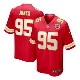 Footballtrikot Nike "Nike Trikot Kansas City Chiefs NFL Home Game Jersey Jones 95", Herren, Gr. L, rot (mehrfarbig), 100% Polyester, Trikots