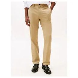 Chinohose Tommy Hilfiger "DENTON KNIT TECH", Herren, Gr. 36, L&auml;nge 32, braun (camel), Web, Obermaterial: 57% Elastomultiester, 43% Polyester, unifarben, straight fit normal, Hosen Chinohose, Straight Fit, Baumwollstretch