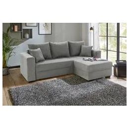 Jockenh&ouml;fer Ecksofa JOCKENH&Ouml;FER GRUPPE "Elmau L-Form, B: 235 cm", grau, B:235cm T:90cm, Korpus: 100% Polyester;Kissen: 100% Polyester, Sofas, Ecksofa, mit Bettfunktion, Bettkasten & 2 Zierkissen, Topseller
