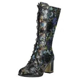 Schn&uuml;rstiefel Laura Vita "Laura Vita Stiefel Leder/Textil", Damen, Gr. 40, blau, Leder, Textil, Schuhe Schn&uuml;rstiefel