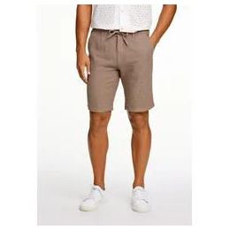 Shorts LINDBERGH "Leinenshorts Relaxed Fit", Herren, Gr. XL, beige (dk stone), Obermaterial: 55% Baumwolle, 45% Leinen, relaxed fit, Hosen Shorts