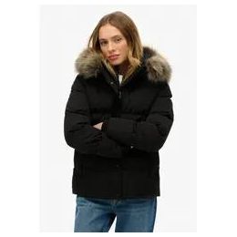 Steppjacke Superdry "EVEREST 5 BAFFLE PUFFER JKT", Damen, Gr. XL, schwarz, Steppware, Obermaterial: 100% Polyester, unifarben, relaxed fit normal, Jacken Steppjacke, Kunstfaser, relaxed fit