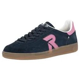 Sneaker Rieker "Rieker Sneaker Glattleder", Damen, Gr. 38, bunt (blau, pink), Glattleder, Schuhe Sneaker