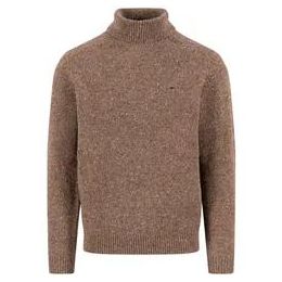 Rollkragenpullover Fynch-Hatton, Herren, Gr. 4XL, schwarz choco, Strick, Obermaterial: 65% Wolle, 30% Nylon, 5% Alpaka, meliert, normal h&uuml;ftbedeckend, Rundhals, B&uuml;ndchen, Pullover Rollkragenpullover, im Strick-Look meliert
