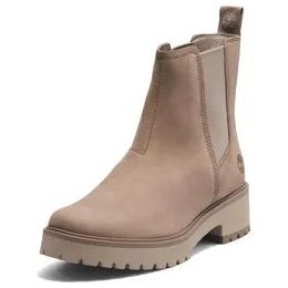 Schn&uuml;rboots Timberland "CARNABY COOL MID CHELSEA BOOT", Damen, Gr. 39,5, beige (taupe gray), Leder, Schuhe Schn&uuml;rboots, Stiefelette, Winterschuhe, Ankle Boots