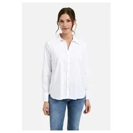 Smith & Soul Langarmbluse SMITH & SOUL, Damen, Gr. XS, wei&szlig;, Web, Material: 70% Baumwolle, 27% Polyester, 3% Elasthan, unifarben, relaxed fit normal, hoch geschlossener Ausschnitt, &Auml;rmel mit &Auml;rmelschlitz 1-Knopf-Manschette, Blusen