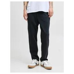 Jack & Jones Jogger Pants JACK & JONES "JPSTACE NEO JOGGER PANTS NOOS", Damen, Gr. XL, N-Gr, blau (schwarz navy), Web, Obermaterial: 72% Baumwolle, 23% Polyester, 5% Elasthan, unifarben, regular fit kn&ouml;chellang, Hosen