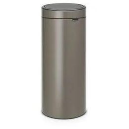 M&uuml;lleimer Brabantia "Touch Bin New, 30L", silber (platinum), B:29,5cm H:72cm T:32cm &Oslash;:29,5cm, Kunststoff, Metall, M&uuml;lleimer, M&uuml;lleimer, Soft-Touch-&Ouml;ffnungssystem