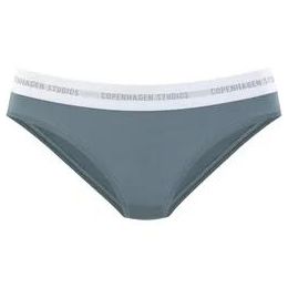Bikinislip Copenhagen Studios, Damen, Gr. XL (42), teal, Single Jersey, Obermaterial: 50% Modal (TENCELTM), 45% Baumwolle, 5% Elasthan (LYCRA), unifarben mit Farbeinsatz, k&ouml;rpernah, Unterhosen, mit elastischem Logobund