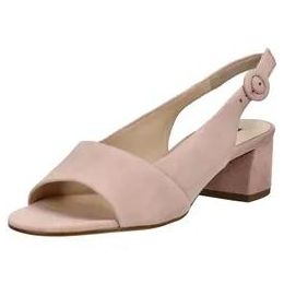 H&ouml;gl Riemchensandale H&Ouml;GL "H&ouml;gl Sandalen Veloursleder", Damen, Gr. 38, rosa (powder), Veloursleder, Schuhe Riemchensandale