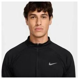 Laufshirt Nike "Nike Stride Men's Dri-FIT 1/4-Zip Running Top", Herren, Gr. XXL, schwarz, reflective silv, Obermaterial: 88% Polyester, 12% Elasthan, Shirts Laufshirt